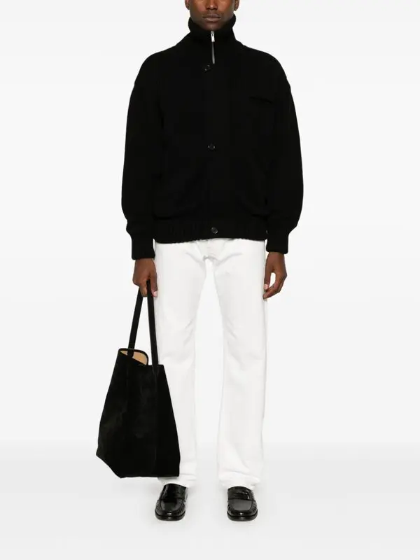 Saint Laurent Button Detailed High-neck Cardigan Jacket