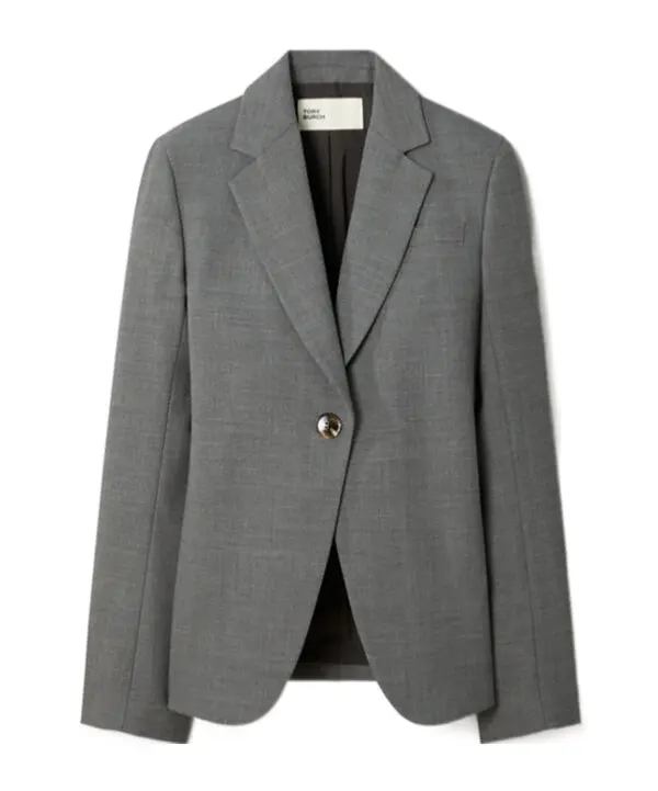 Tory Burch Single Buttoned Flannel Blazer