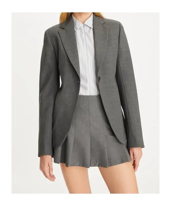 Tory Burch Single Buttoned Flannel Blazer