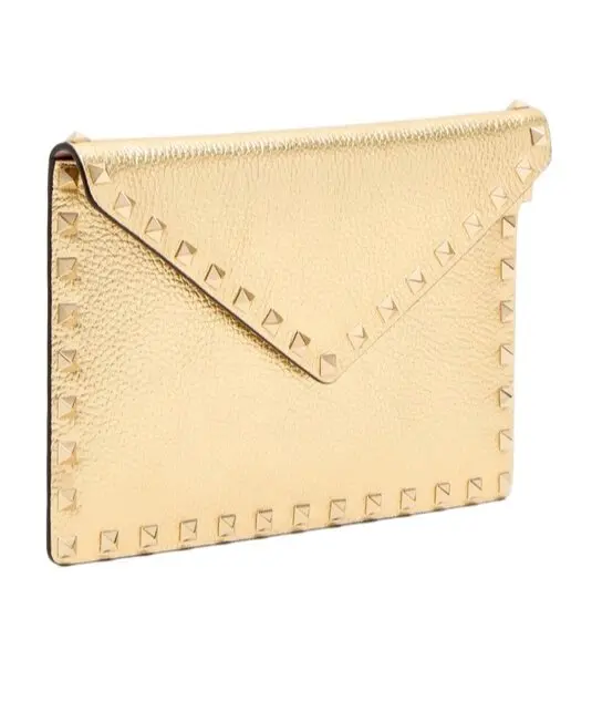 Valentino Garavani Rockstud Foldover Clutch Bag