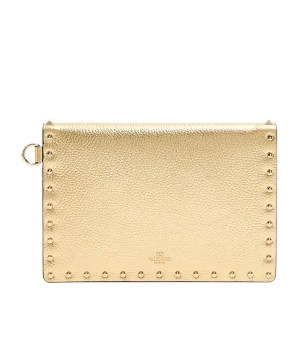 Valentino Garavani Rockstud Foldover Clutch Bag