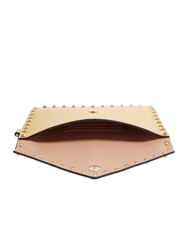 Valentino Garavani Rockstud Foldover Clutch Bag