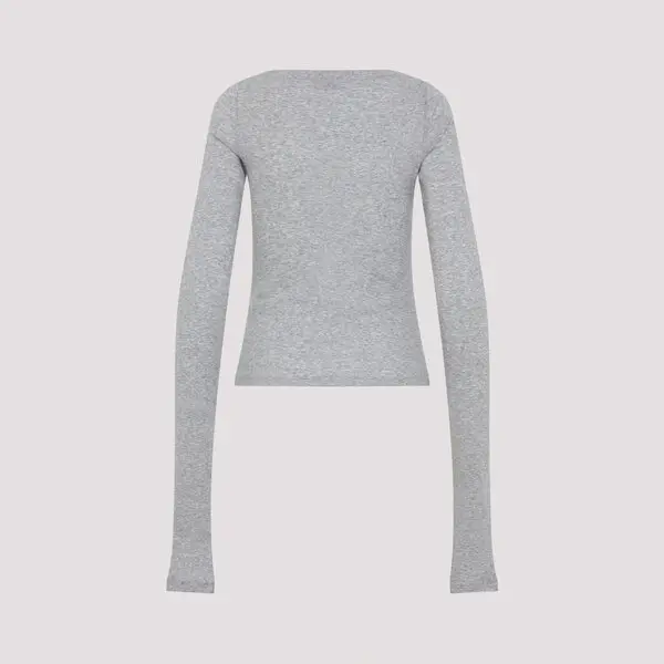 Miu Miu Logo-patch Long-sleeved Top