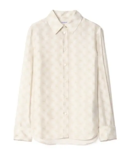 Burberry Classic Fit Knight Checkerboard Silk Shirt