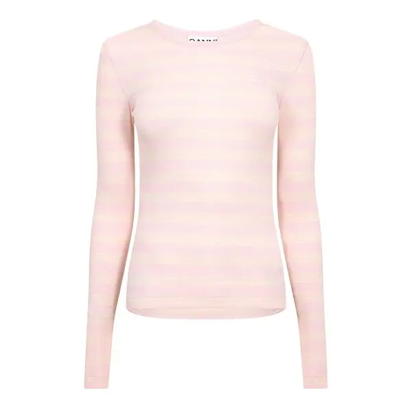 GANNI Long Sleeve Striped T-shirt