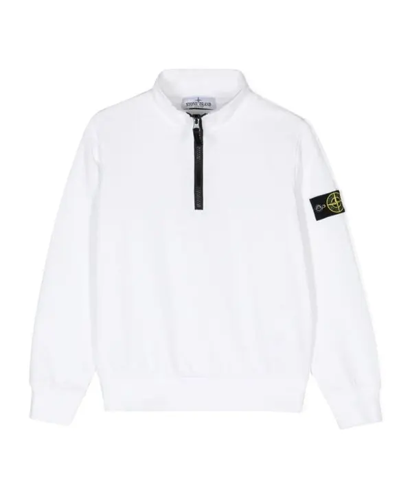 Stone Island Compass-badge Zip-collar Sweatshirt