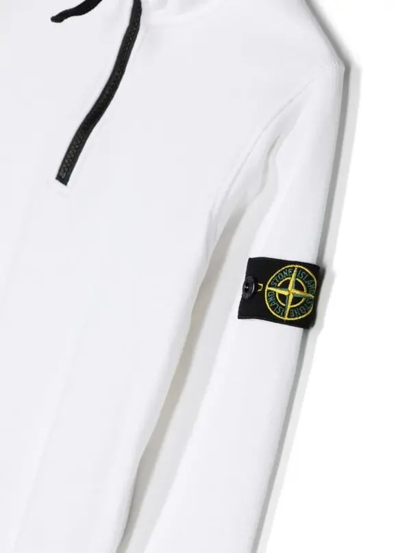 Stone Island Compass-badge Zip-collar Sweatshirt