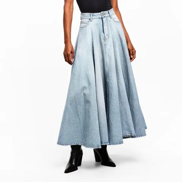 Balenciaga A-line Maxi Skirt