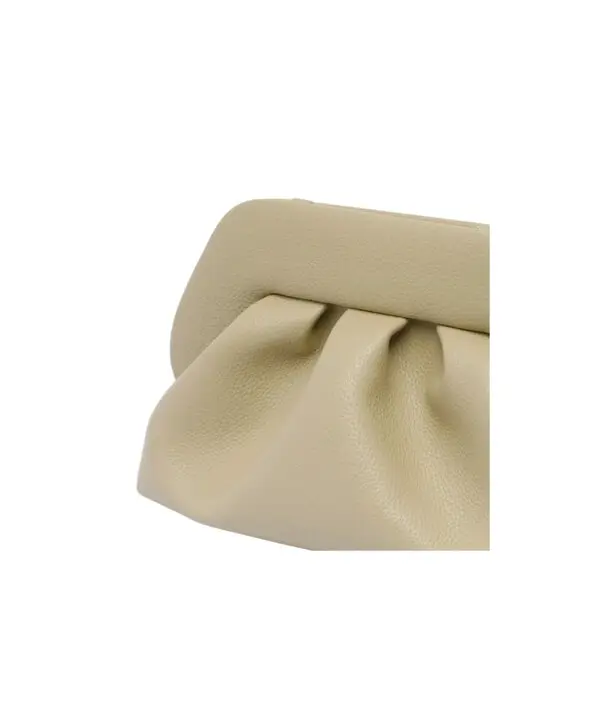THEMOIRE Tia Pleated Clutch Bag - Olive