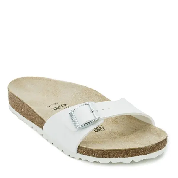 BIRKENSTOCK Open Toe Buckle Detail Slippers