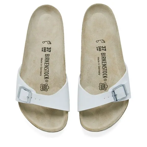 BIRKENSTOCK Open Toe Buckle Detail Slippers