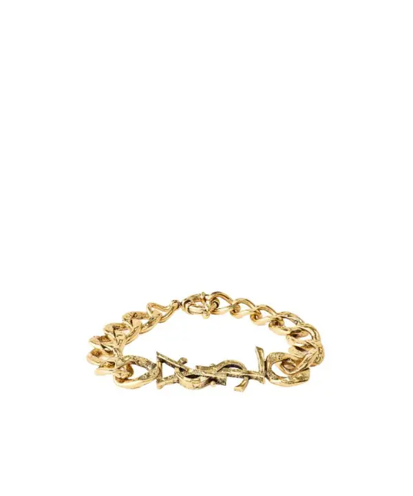 Saint Laurent Brass Chain Bracelet - Yellow