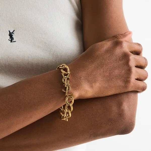 Saint Laurent Brass Chain Bracelet