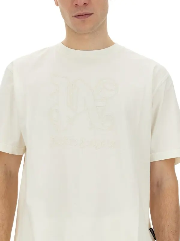 Palm Angels Monogram Embroidered Crewneck T-shirt