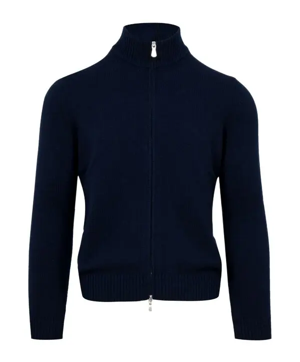 GRAN SASSO Zippered Knit Cardigan