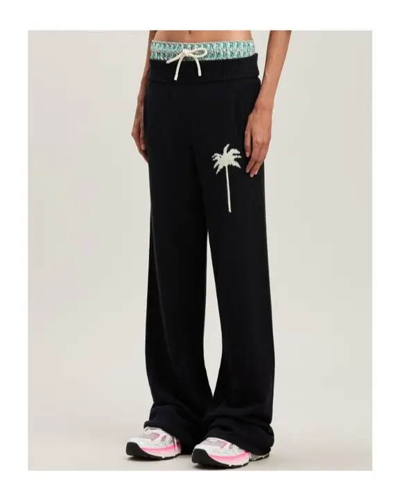 Palm Angels Palm Tree Knitted Trousers