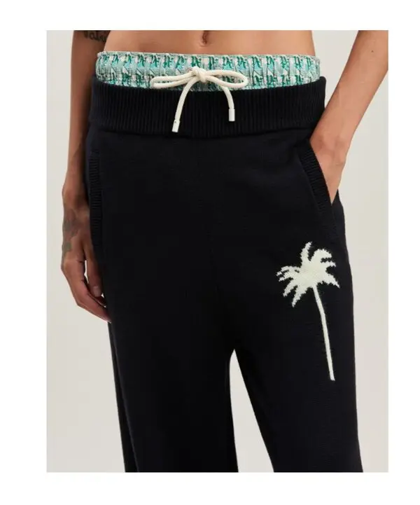Palm Angels Palm Tree Knitted Trousers