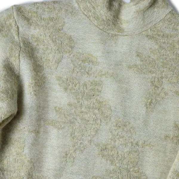 GANNI Sheer Flower Jacquard Long Sleeve T-shirt