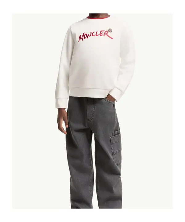 Moncler Embroidered Logo Cotton Sweatshirt