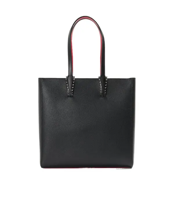 CHRISTIAN LOUBOUTIN Leather Tote Bag With Stud Embellishments - Black