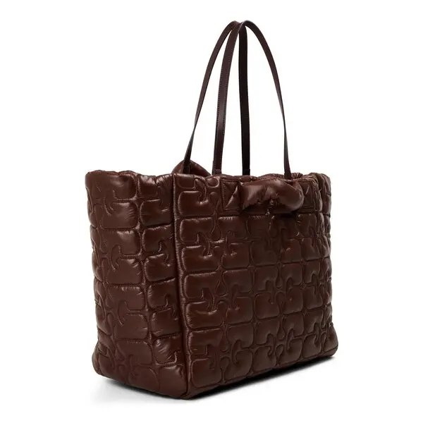 GANNI Rhombus Lattice Tote Bag
