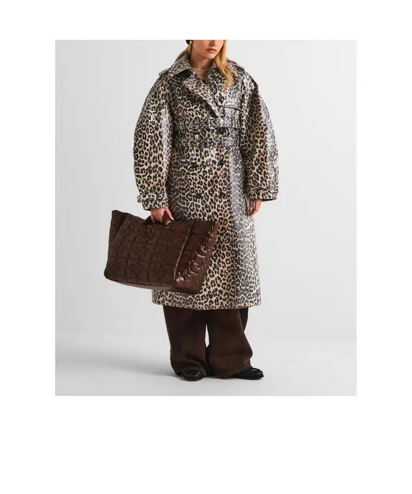 GANNI Rhombus Lattice Tote Bag