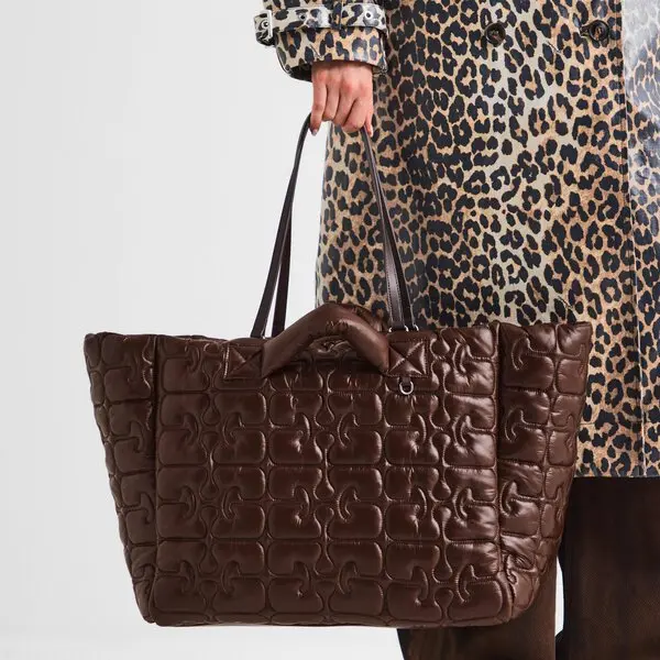GANNI Rhombus Lattice Tote Bag