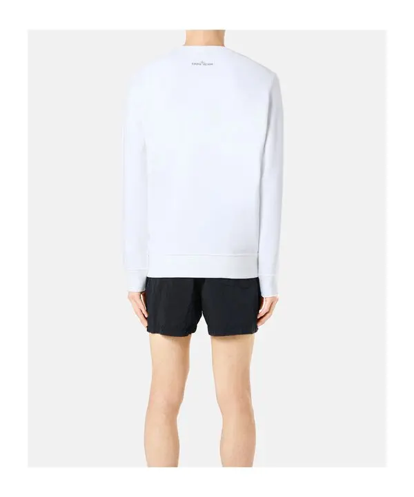 Stone Island Compass Detailed Crewneck Sweatshirt