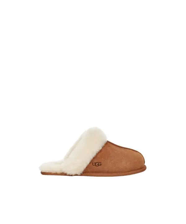 UGG Scuffette Ii Suede Sheepskin Trim Mule Slippers - Brown