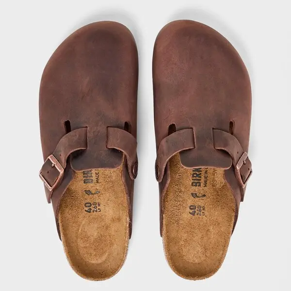 BIRKENSTOCK Buckled Flat Mules - Brown