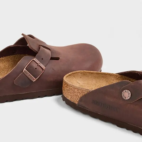 BIRKENSTOCK Buckled Flat Mules - Brown