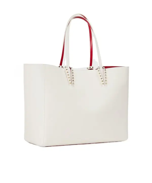 CHRISTIAN LOUBOUTIN Large Tote Bag With Stud Embellishments - White