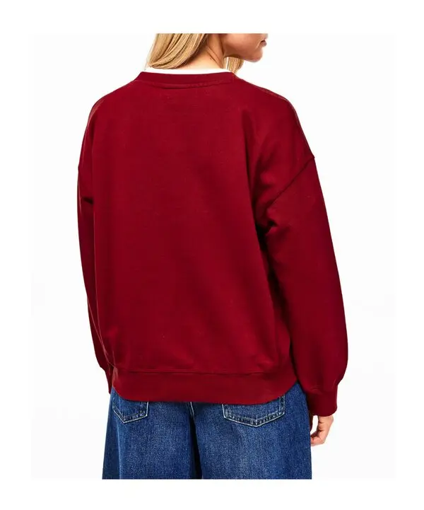 GANNI Graphic Crew-neck Sweatshirt - Red