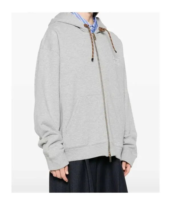 Miu Miu Zipped Drawstring Hoodie