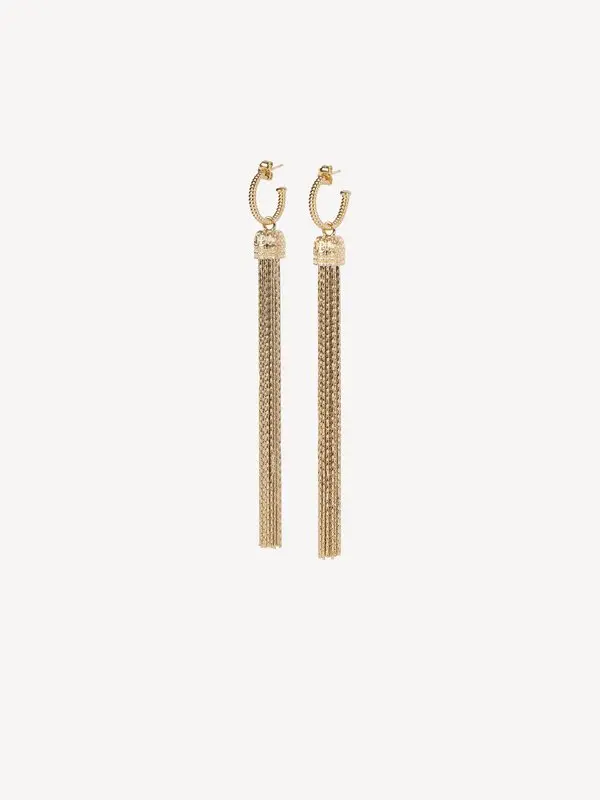 Balmain Brass Tassel Earrings