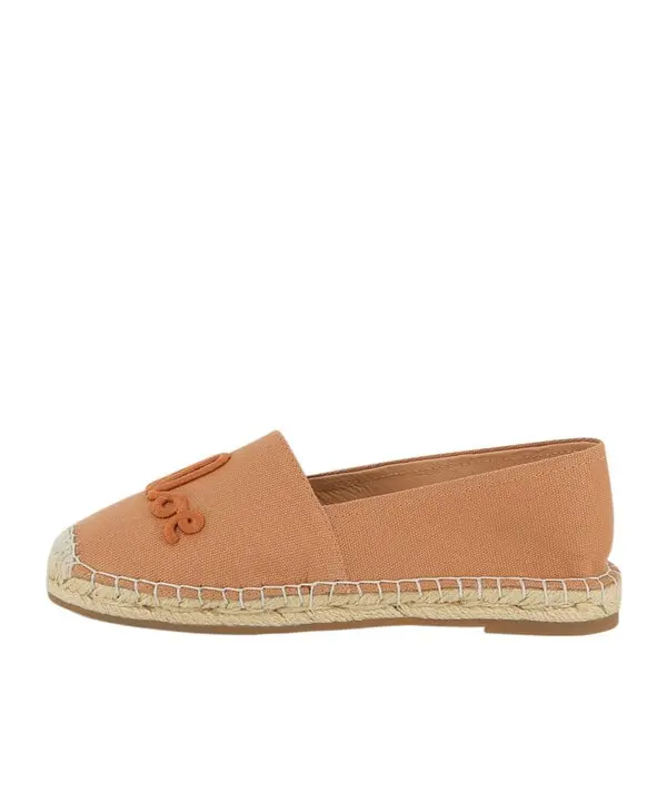Chloé Front Logo Espadrille Flats - Brown