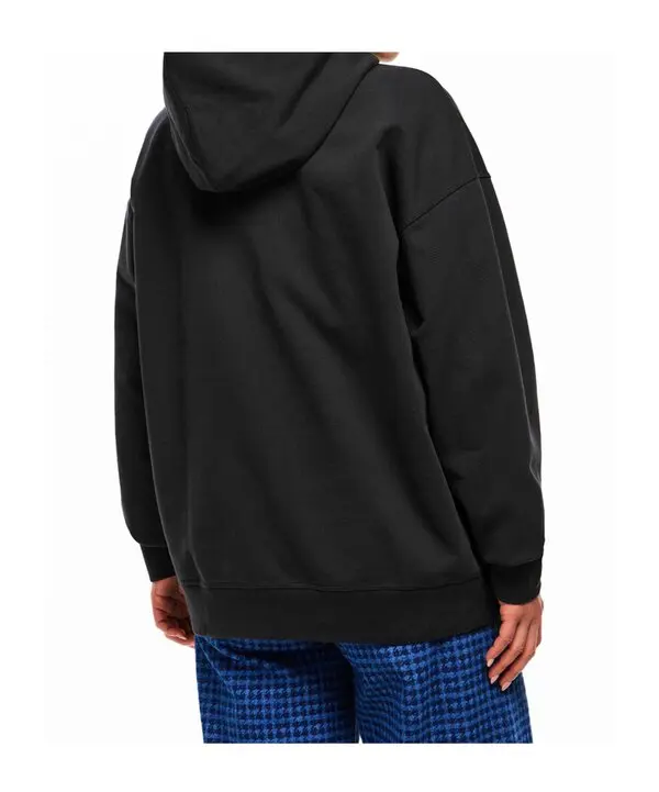 GANNI Oversized Cropped Graphic Hoodie