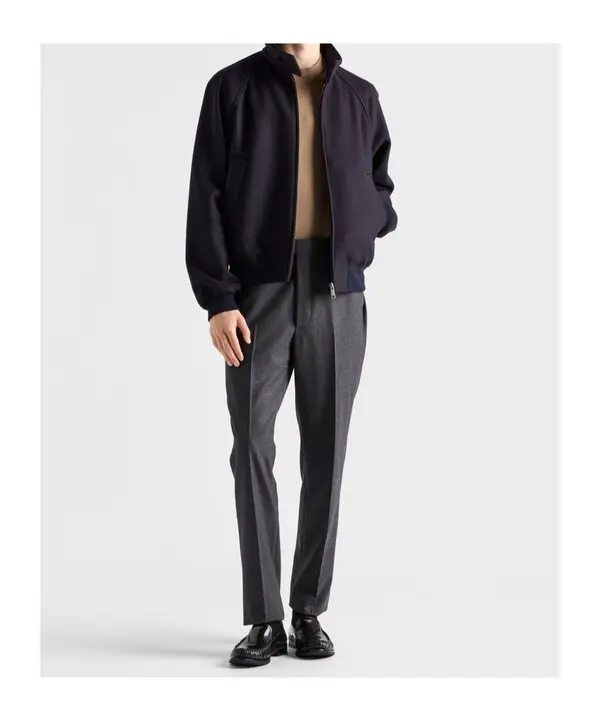 Prada Zip-up Jacket With High Collar