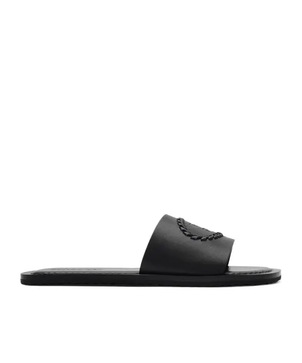 Burberry Leather Knight Stamp Slides