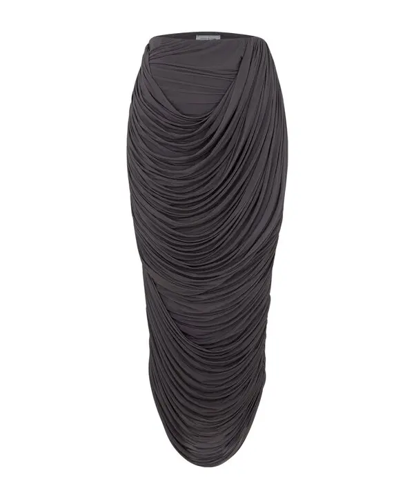 Magda Butrym Midi Skirt With Draped Ruching