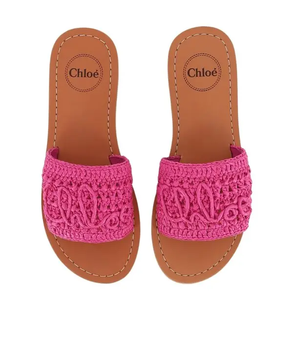 Chloé Woven Slide Sandals