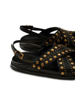 TWINSET Crossover Strap Sandals