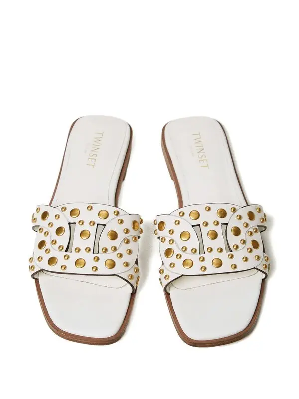 TWINSET Stud Embellished Slip-on Slides