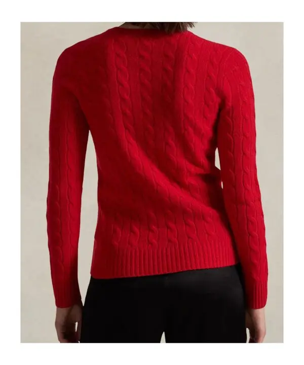 Polo Ralph Lauren Cable-knit Crewneck Jumper With Embroidered Pony