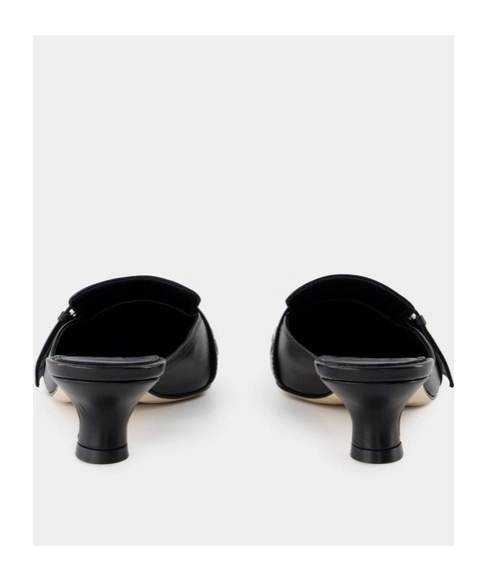 AeydĒ Danielle Pointed Toe Mules With Eyelet Detailing