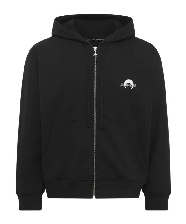 MARINE SERRE Zipped Hoodie With Graphic Detail