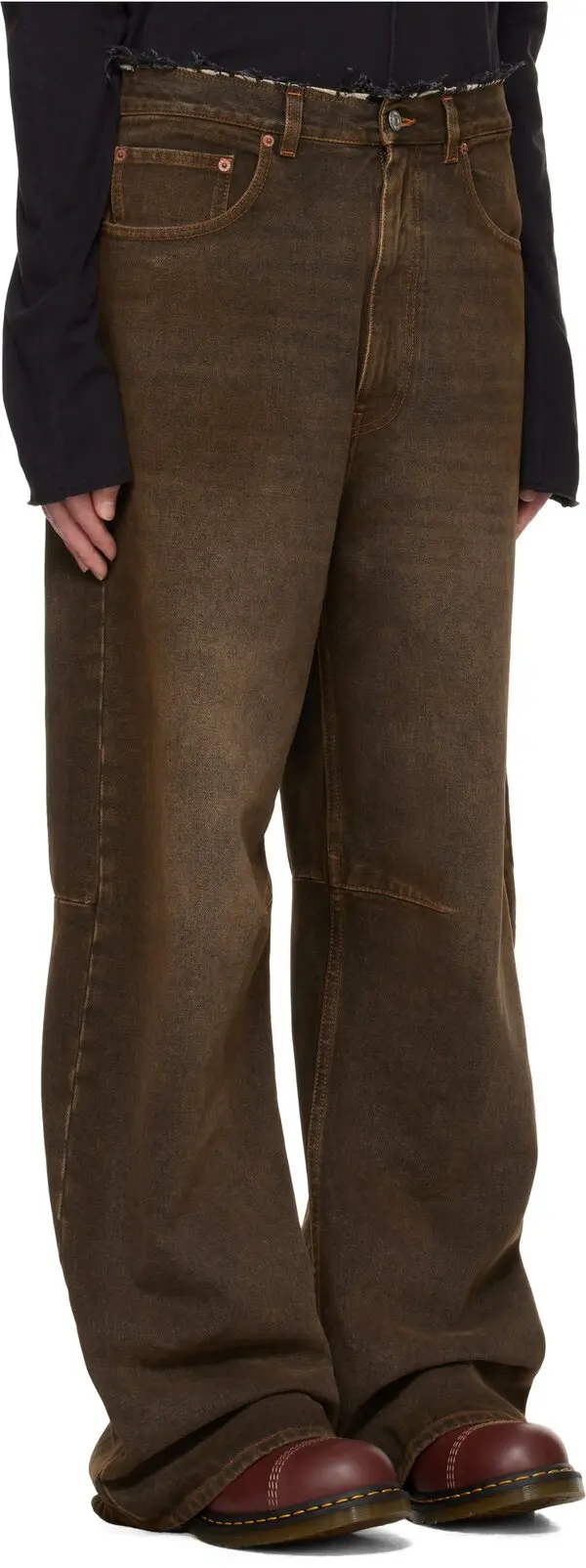 MAISON MARGIELA Distressed Wide-leg Jeans