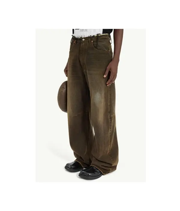 MAISON MARGIELA Distressed Wide-leg Jeans