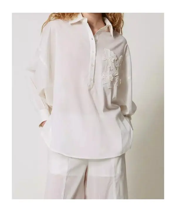 TWINSET Floral-appliqué Shirt