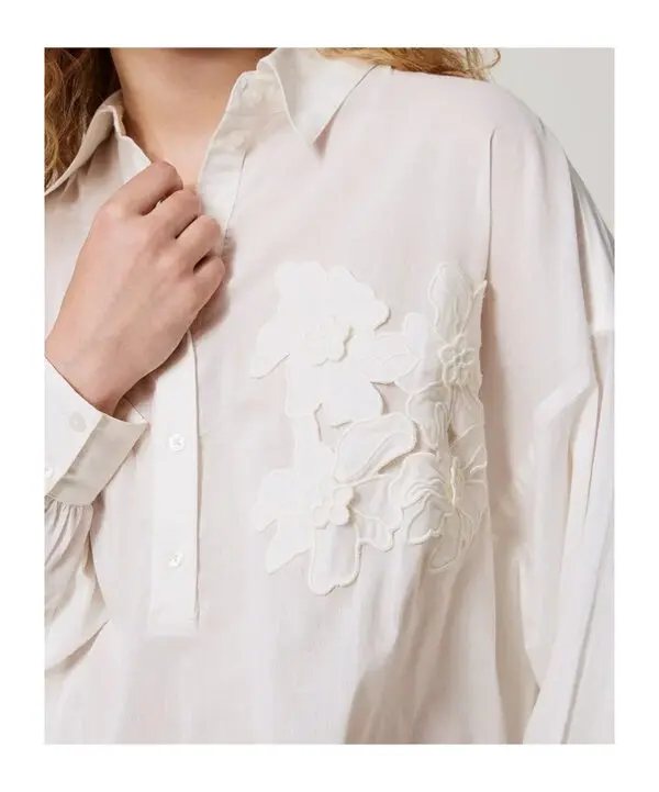 TWINSET Floral-appliqué Shirt